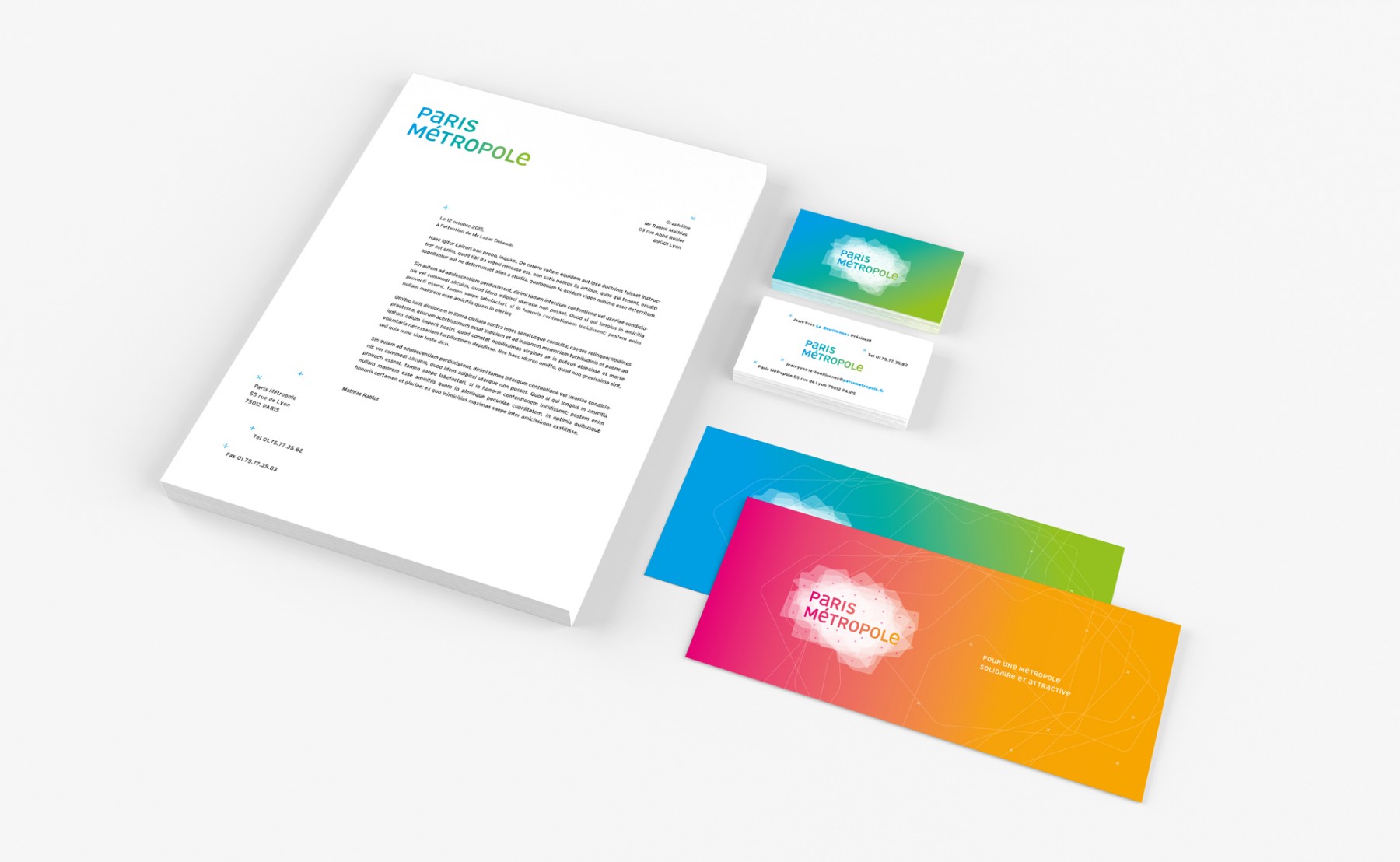 Visual Identity of Paris Métropole by Graphéine, branding agency - Paris