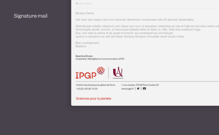 Institut de Physique du Globe de Paris - Visual identity