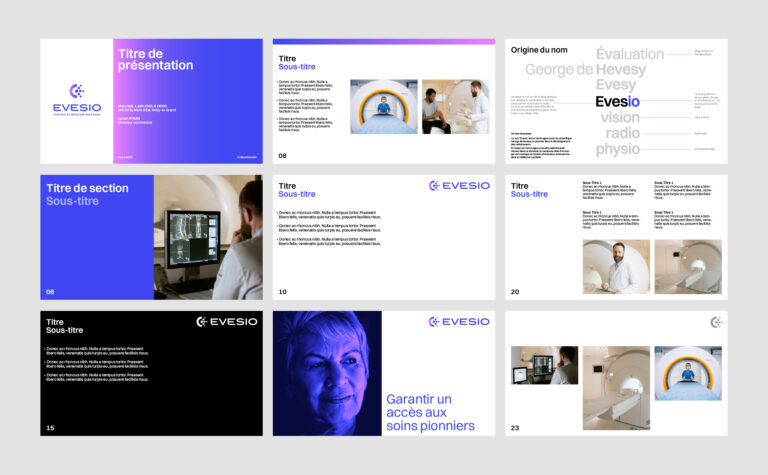 Evesio, Nuclear Medical Center - Naming & visual identity