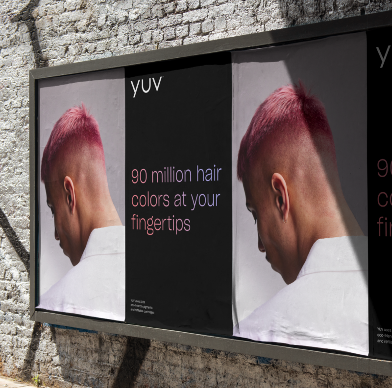 YUV® haircolor device - stratégie de marque, naming et identité visuelle