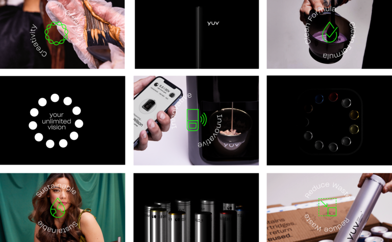 YUV® haircolor device - stratégie de marque, naming et identité visuelle